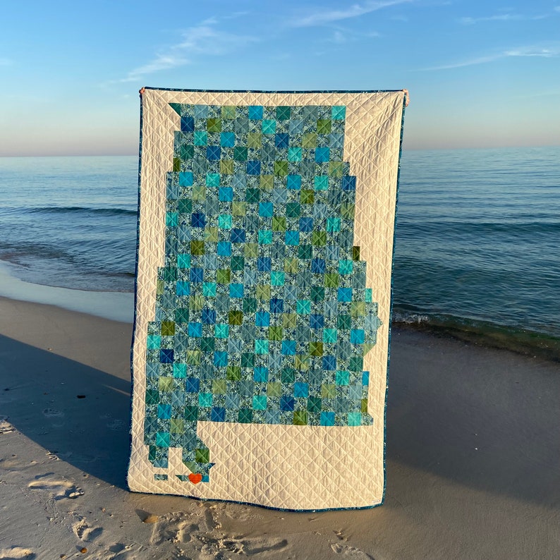 PDF Pattern Alabama A Pixelated State Quilt Birmingham - Etsy