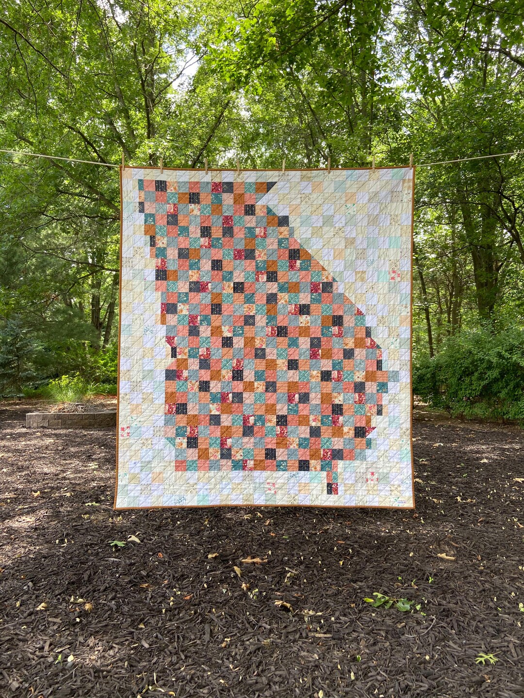 Georgia - PDF PATTERN - A Pixelated State Quilt - Atlanta Marietta ...
