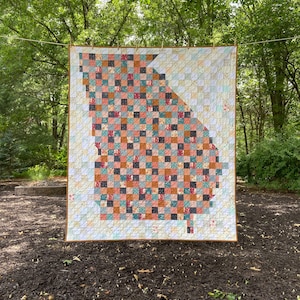 Georgia - PDF PATTERN - A Pixelated State Quilt - Atlanta Marietta ...