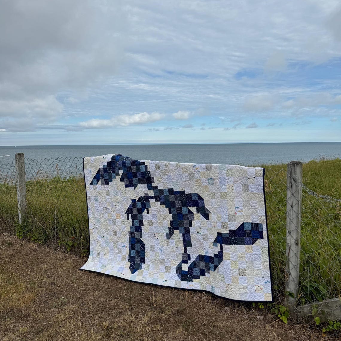 Great Lakes - PDF PATTERN - A Pixelated Quilt - Michigan Huron Erie ...