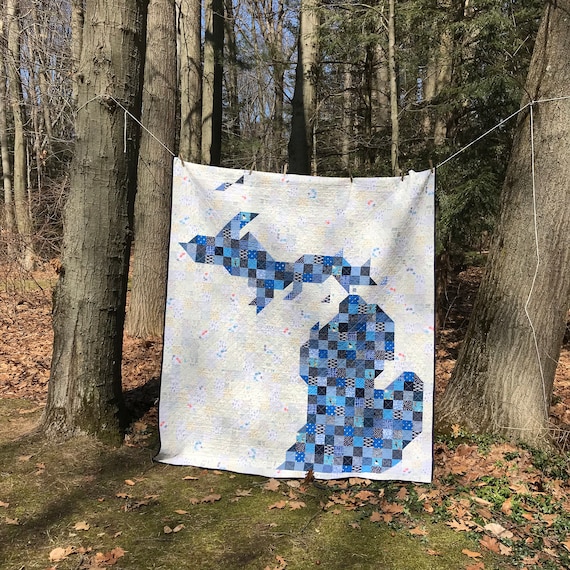 Michigan State Quilt Patterns Michigan State Cotton Fabric Tye Dye