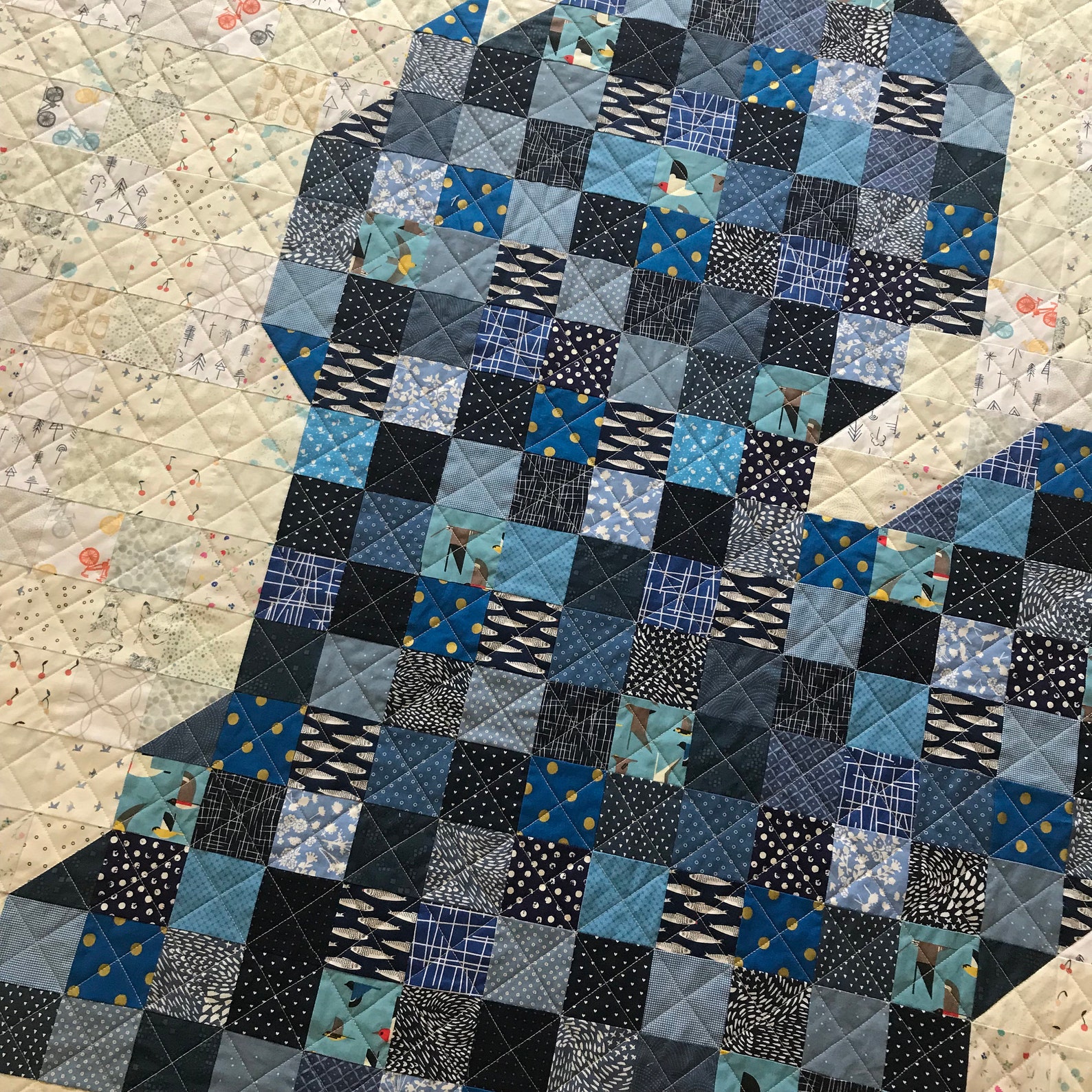 CUSTOM QUILT Michigan Quilt A Pixelated Michigan Quilt State of ...