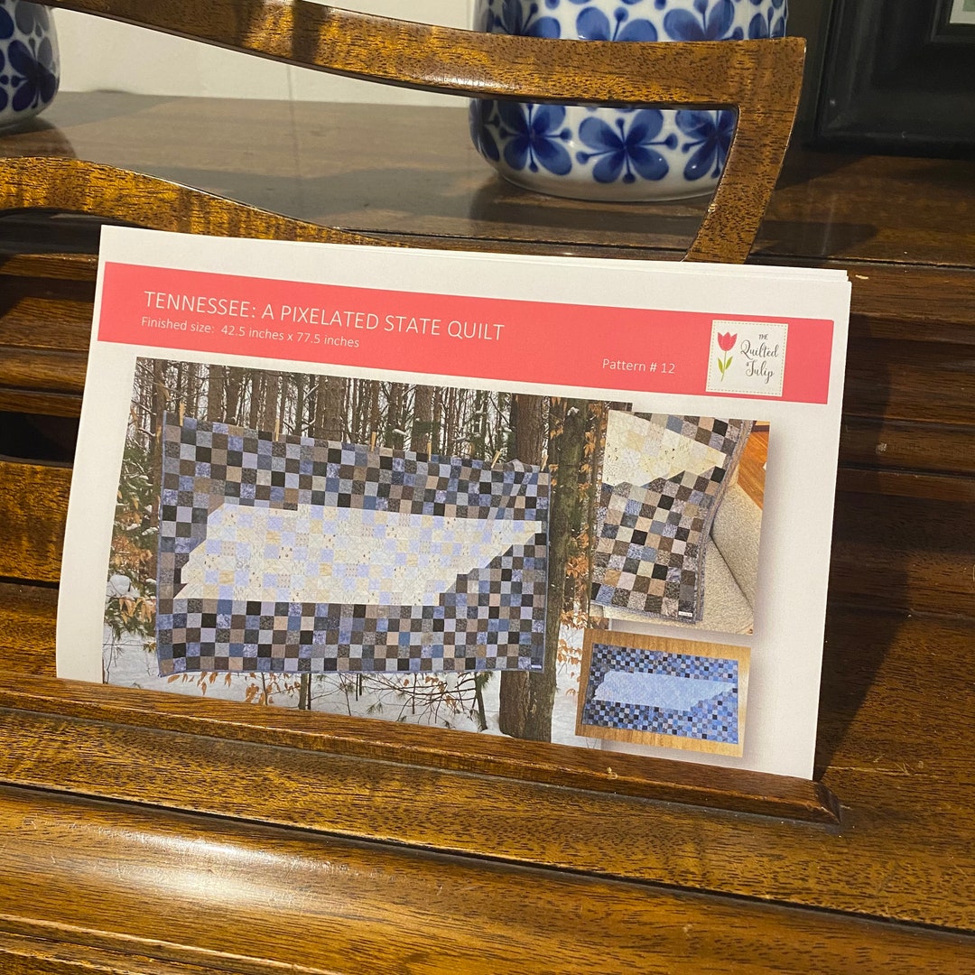 Tennessee - PAPER PATTERN - A Pixelated Quilt - Tennessee State Quilt ...