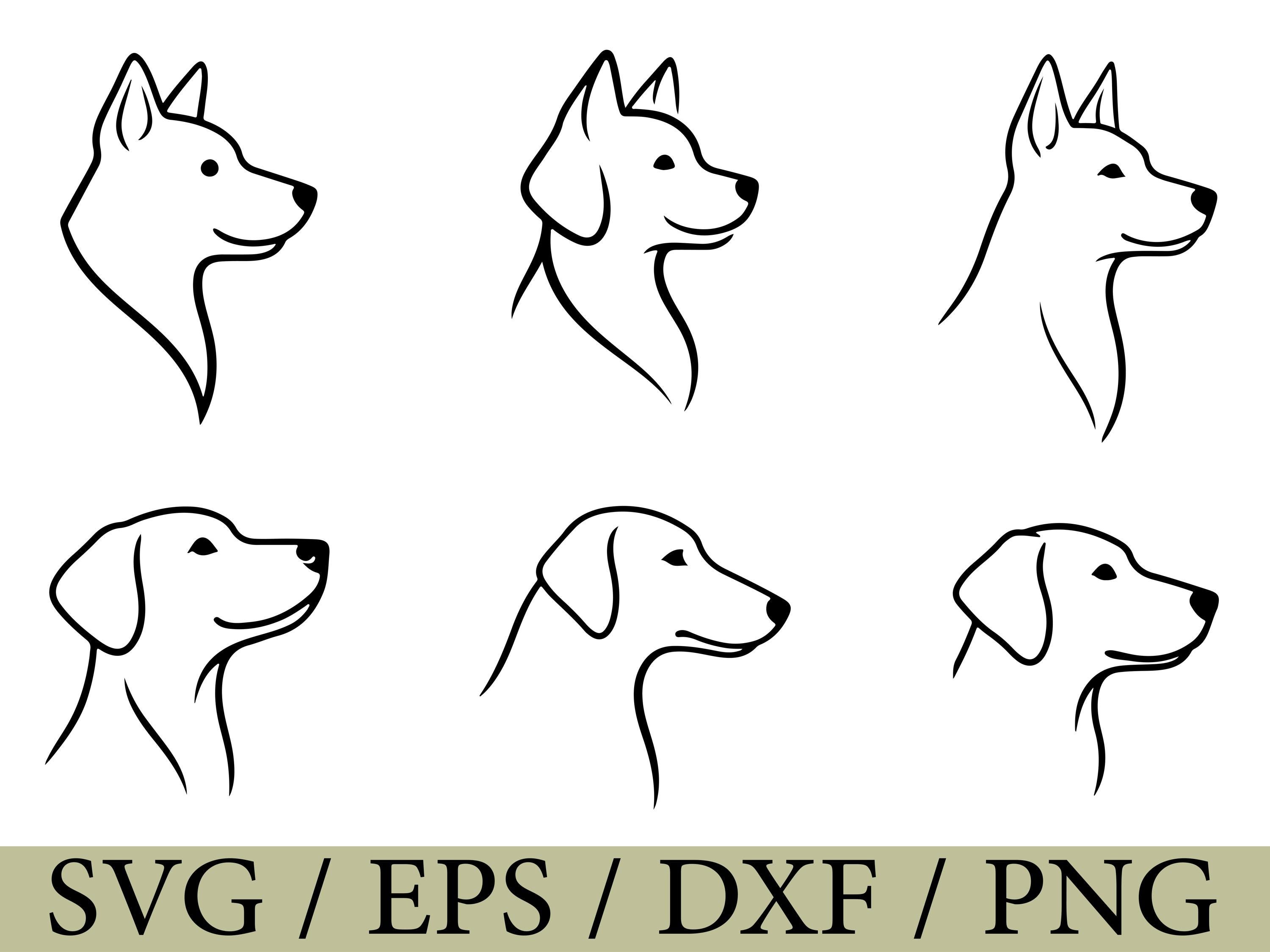 Modern Canine Art Design in Outline. - Etsy UK
