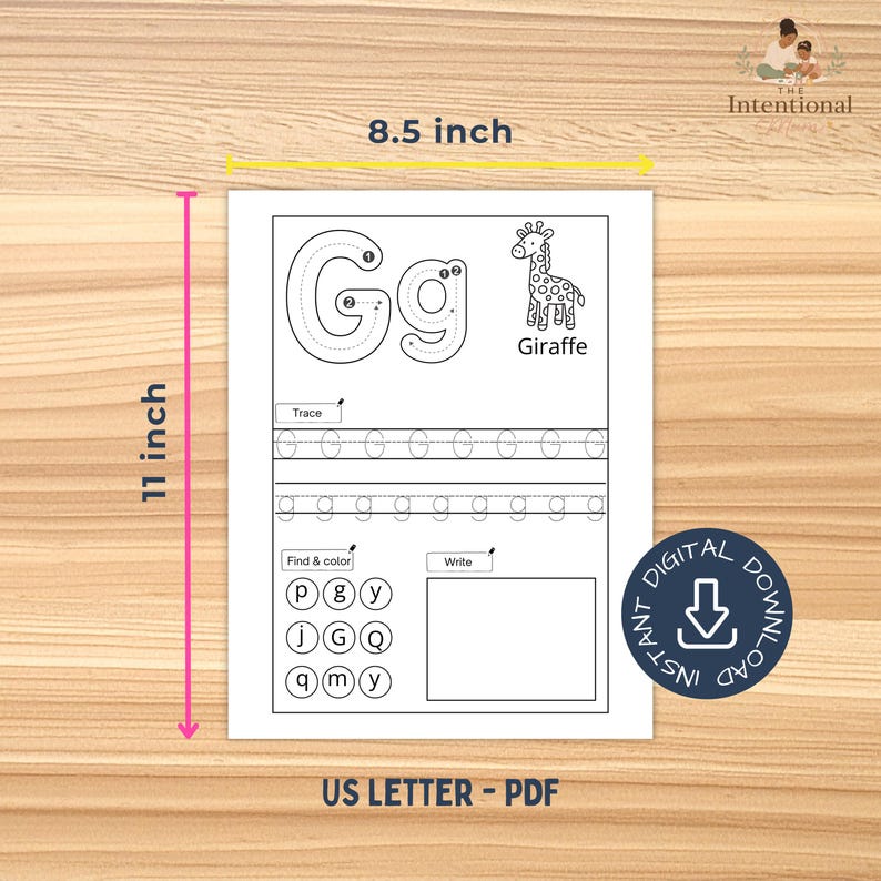 Alphabet Tracing Worksheets A-Z, Handwriting Practice, Find the Letter ...