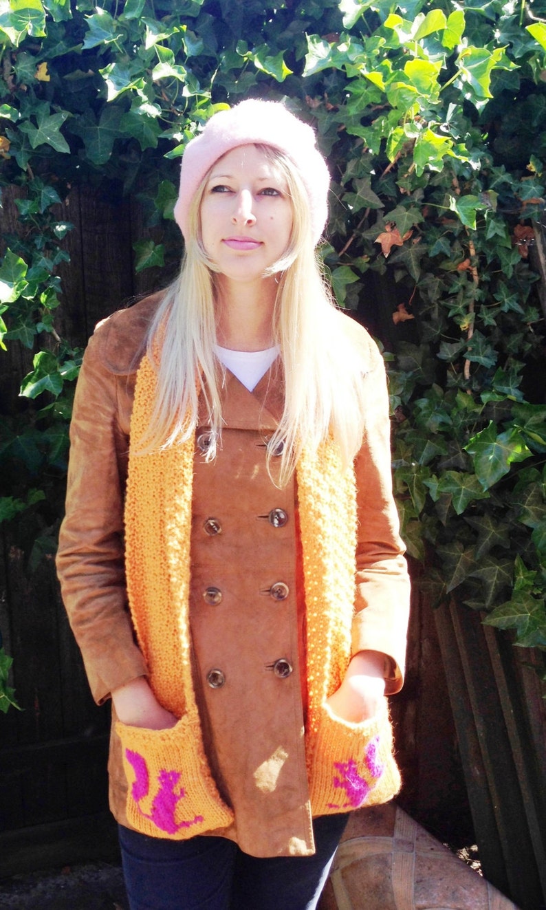 Squirrel Pocket Scarf Knitting Pattern (PDF File) - Etsy