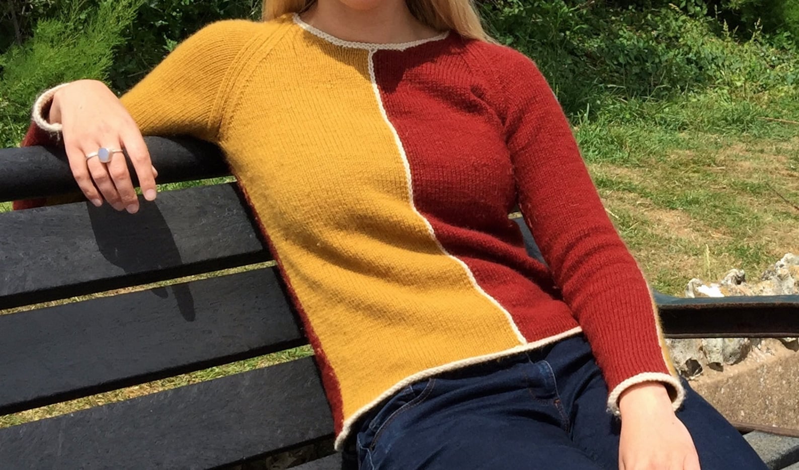 Coloured Panel Sweater Knitting Pattern (PDF File) - Etsy