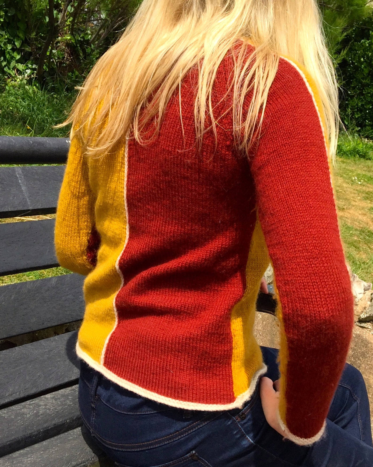 Coloured Panel Sweater Knitting Pattern (PDF File) - Etsy