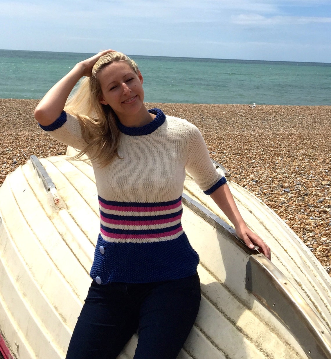 Nautical Top Knitting Pattern (PDF File) - Etsy