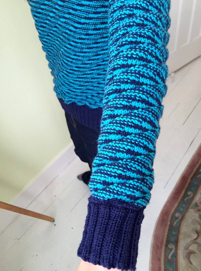 Diagonal Rib Sweater Knitting Pattern PDF File - Etsy Australia