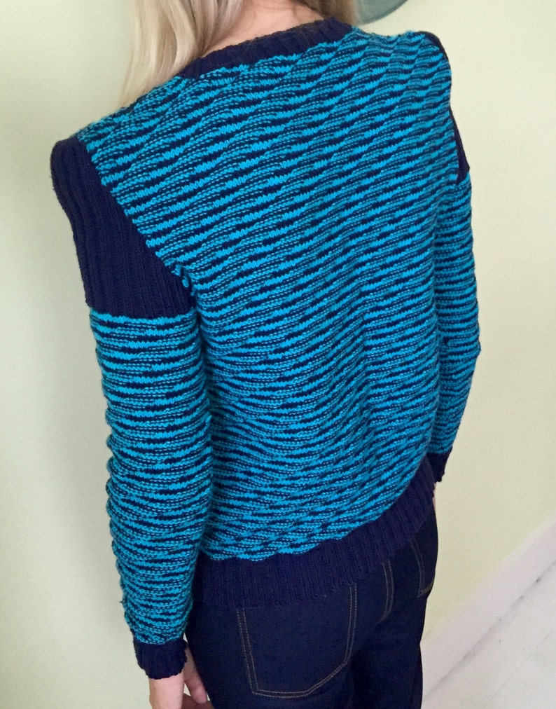 Diagonal Rib Sweater Knitting Pattern PDF File - Etsy