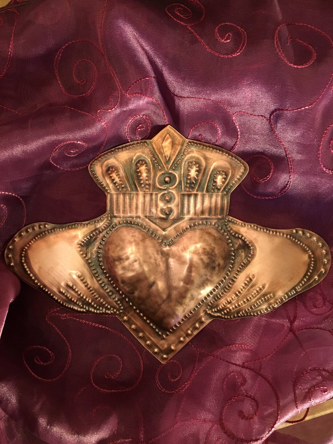 Grande Copper Claddagh Wall Hanging - Etsy