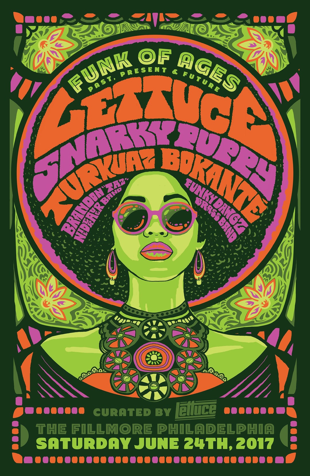 Funk of Ages Poster With Lettuce Snarky Puppy Turkuaz and - Etsy