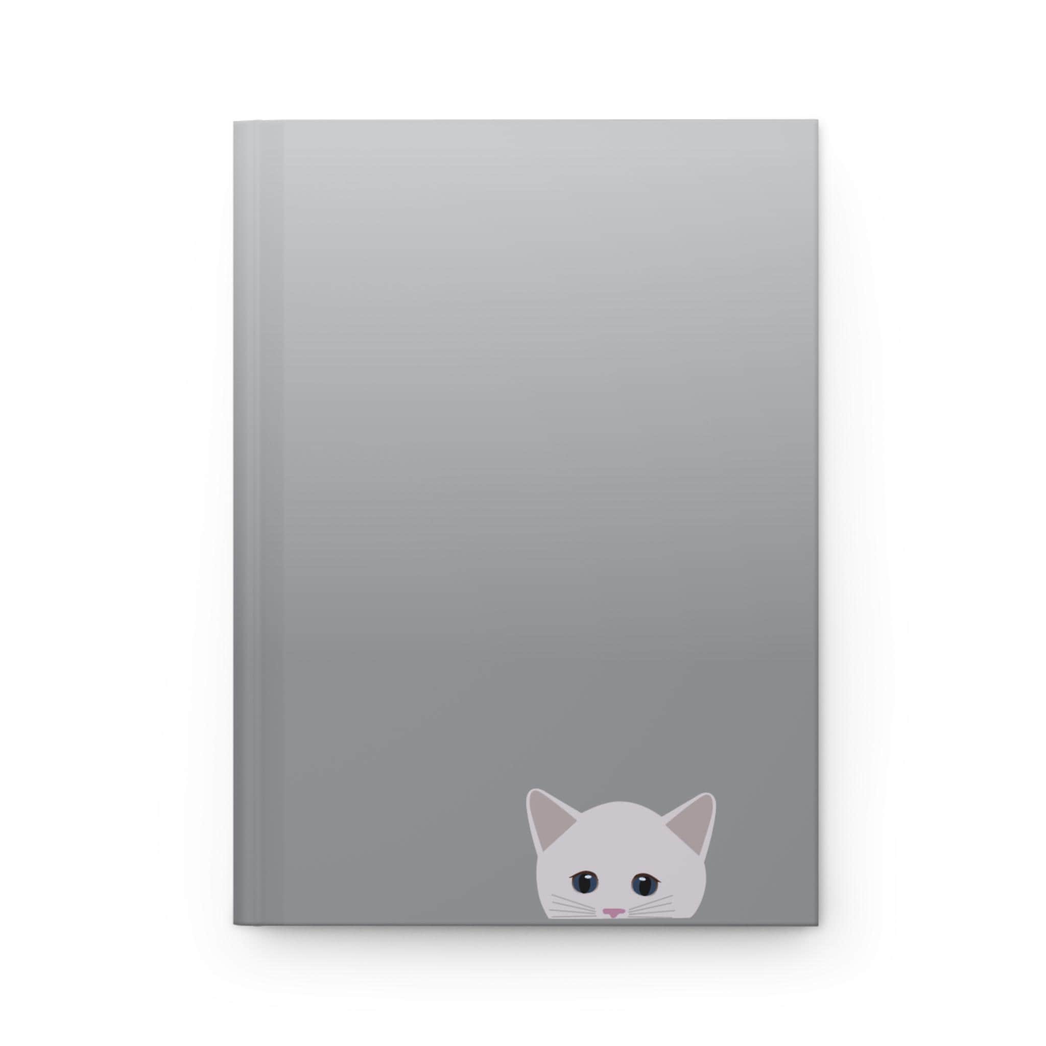 Graduated Gray Background With White Cat Peeking up From Bottom Edge ...