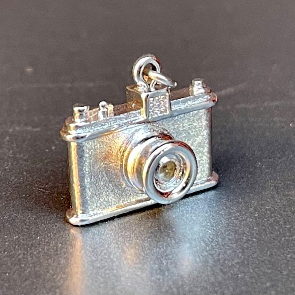 Sterling Silver Camera Charm - Etsy