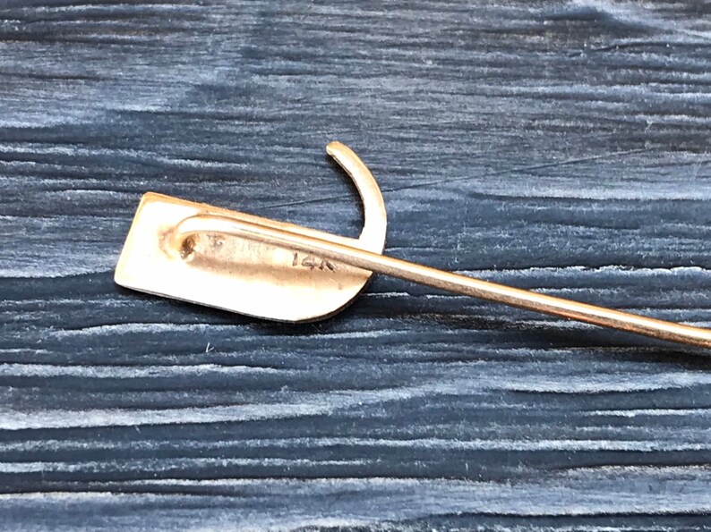 Vintage Stick Pin 14K Letter J Initial Pin Hat Lapel Jewelry | Etsy