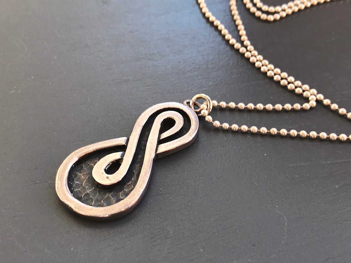 Sterling Silver Infinity Symbol Figure 8 Pendant Vintage Fine | Etsy