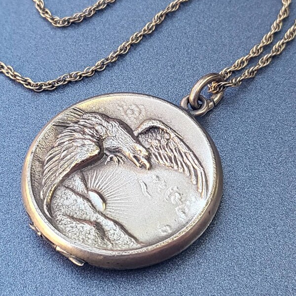 Bird Locket Necklace - Etsy