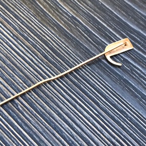 Vintage Stick Pin 14K Letter J Initial Pin Hat Lapel Jewelry Gift for ...