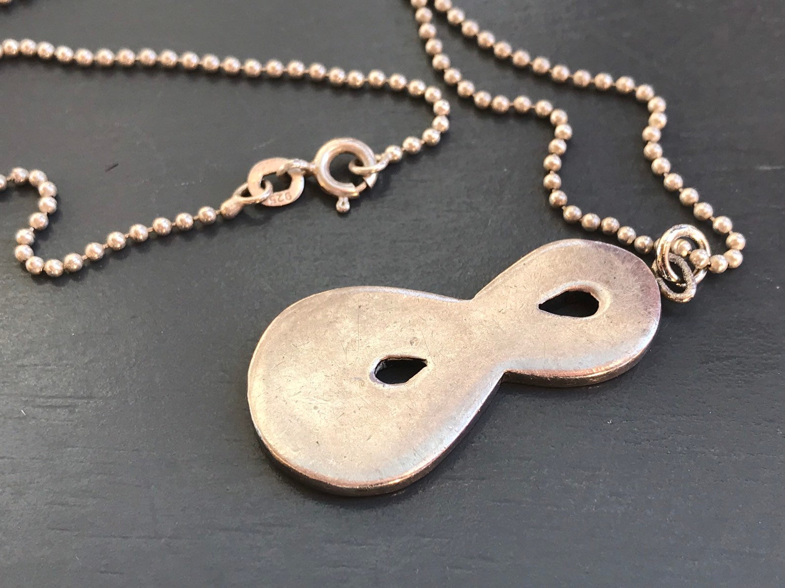 Sterling Silver Infinity Symbol Figure 8 Pendant Vintage Fine | Etsy