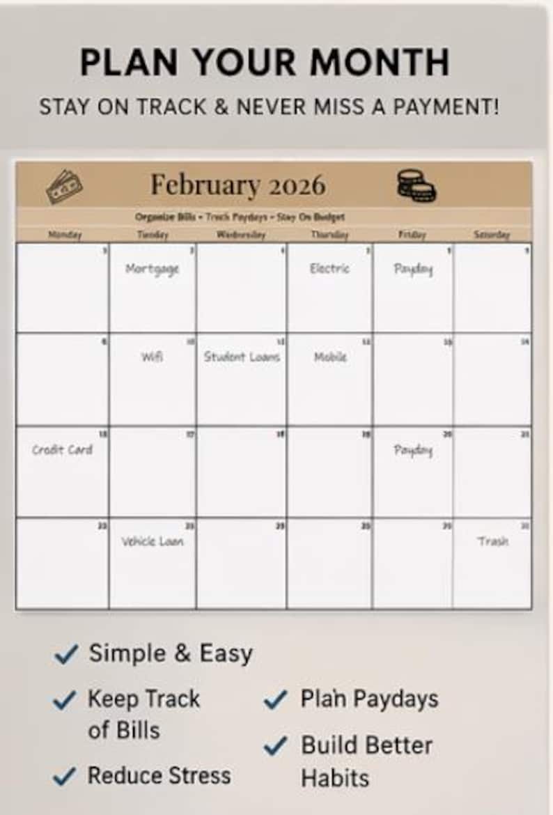 ADHD Budget Planner Spreadsheet, Automated Bill Tracker, Monthly ...