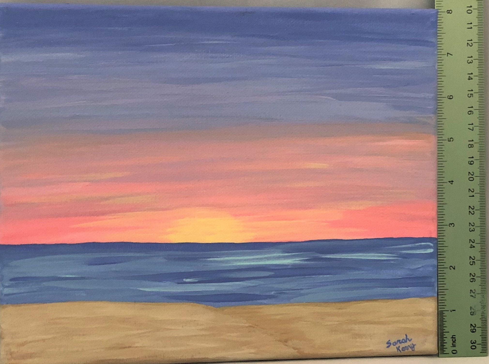 Easy Beach Sunset Painting
