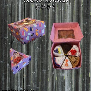 Felt Food Cake Box Sewing Pattern PDF - Etsy