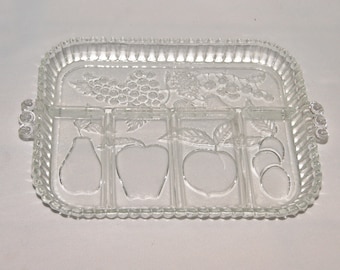Glass Relish Tray | Etsy