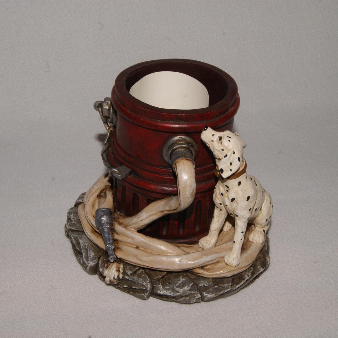 Firefighter Pencil Holder Fire Hydrant Pen Pencil Holder Dalmation - Etsy