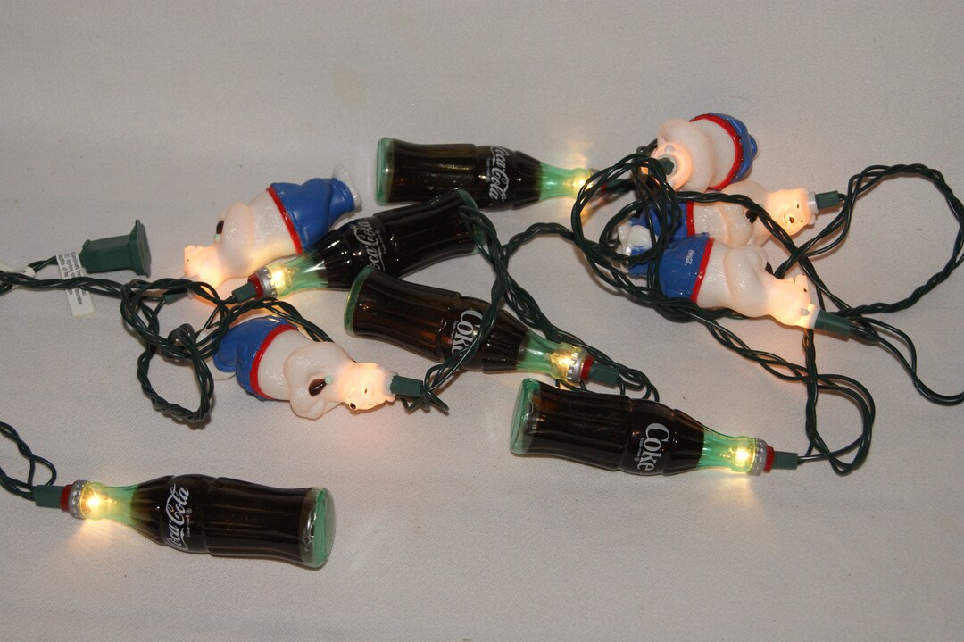 Coca Cola & Polar Bear String Lights - Etsy