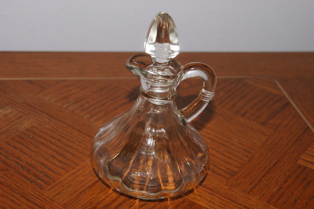 Anchor Hocking Clear Glass Oil Vinegar Ribbed Cruet With - Etsy