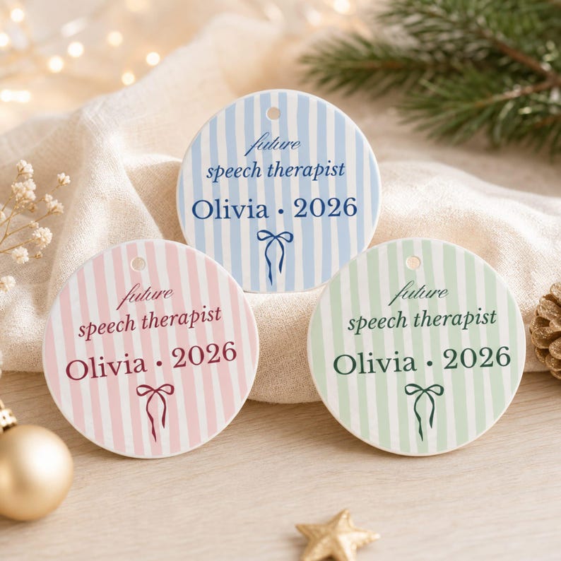 Personalized Speech Therapist Ornament | Future SLP Grad Gift - Etsy