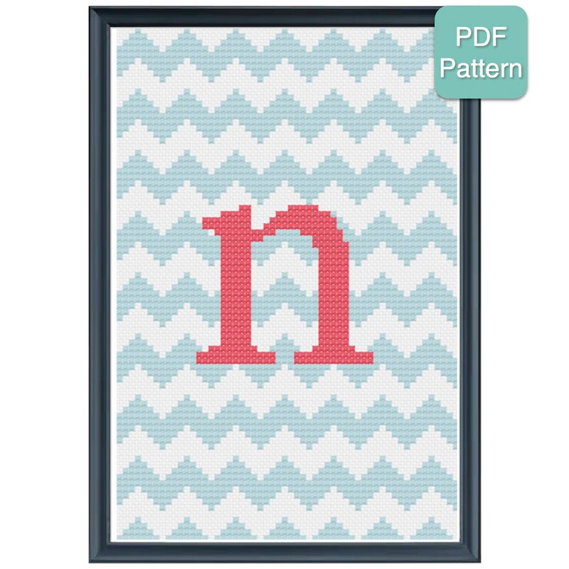 Cross Stitch Initial - Etsy