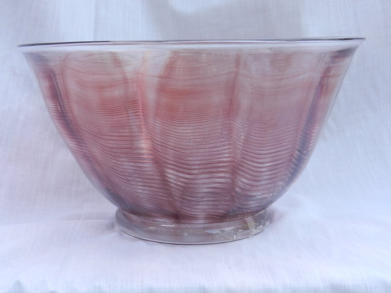 Handblown Copper Ruby Glass Bowl With Spiderweb Pattern - Etsy