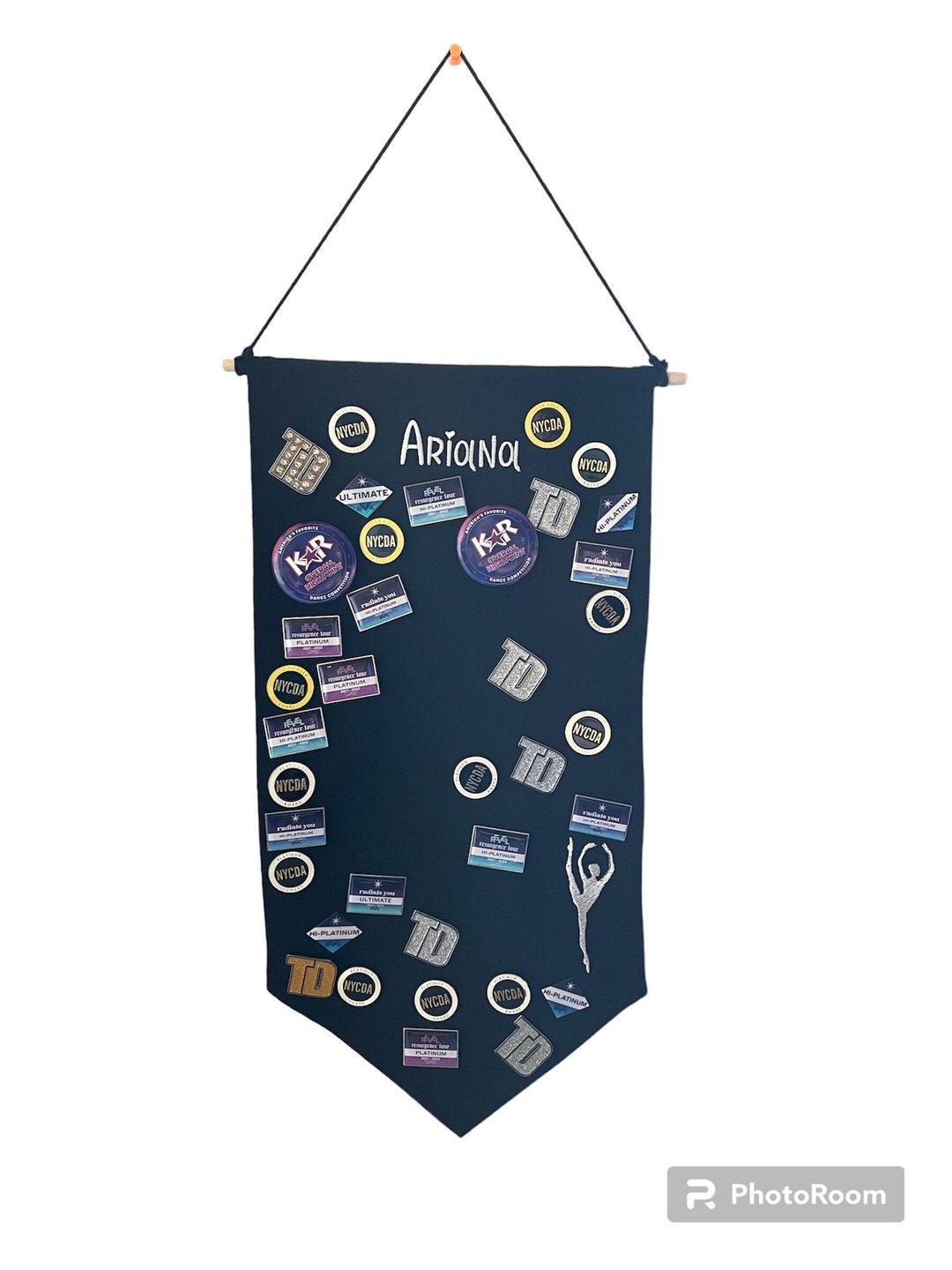 Dance Pin Banner Holder With Embroidered Name - Etsy