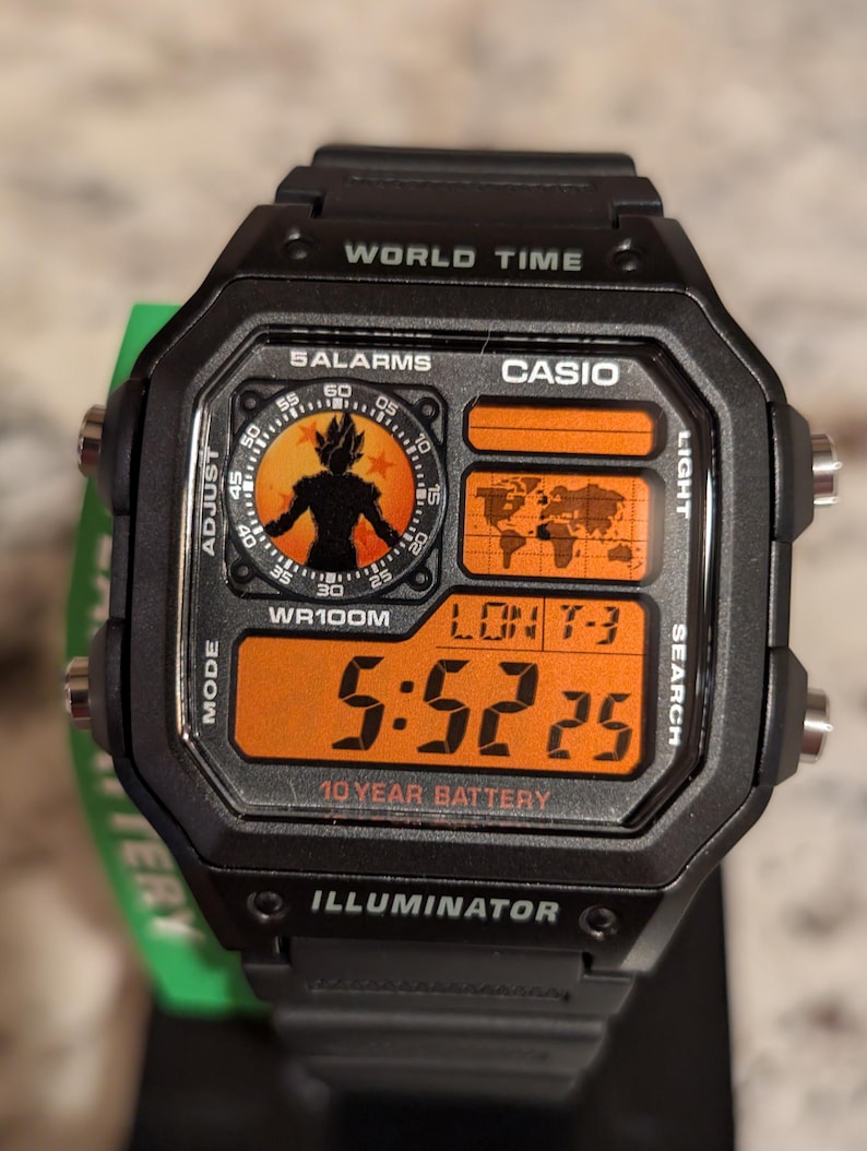 Dragon Ball Z Inspired Simply Orange VAR B Custom Casio AE1200 Black ...