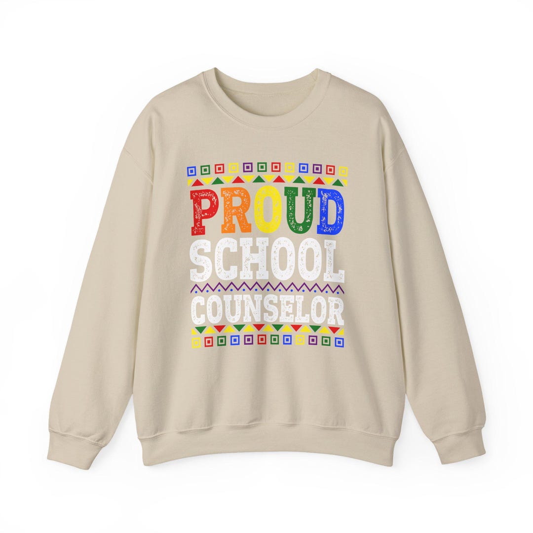 Proud Rainbow Letters Sweatshirt | Pride Crewneck School Counselor Gift ...