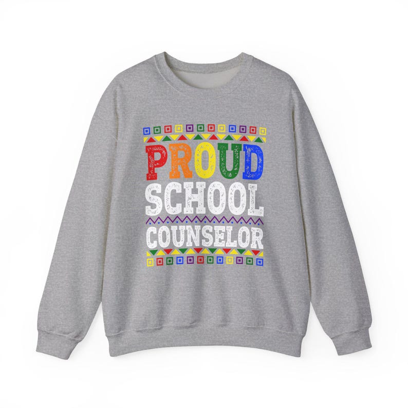 Proud Rainbow Letters Sweatshirt | Pride Crewneck School Counselor Gift ...
