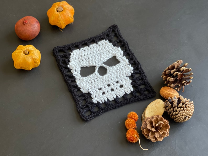 Skull Filet Square Crochet Pattern pattern Only - Etsy