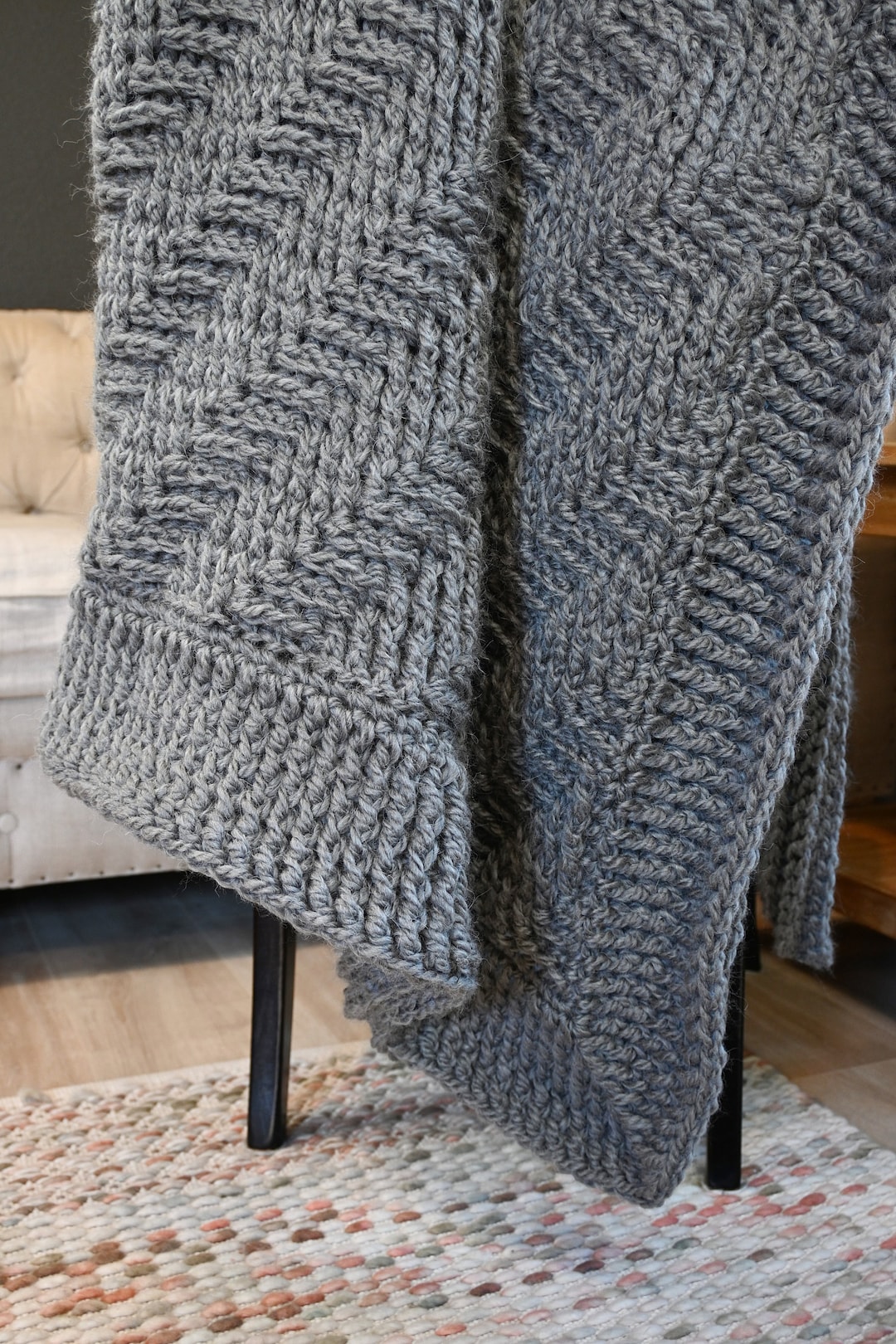 Silver Stairs Crochet Blanket Pattern - Etsy