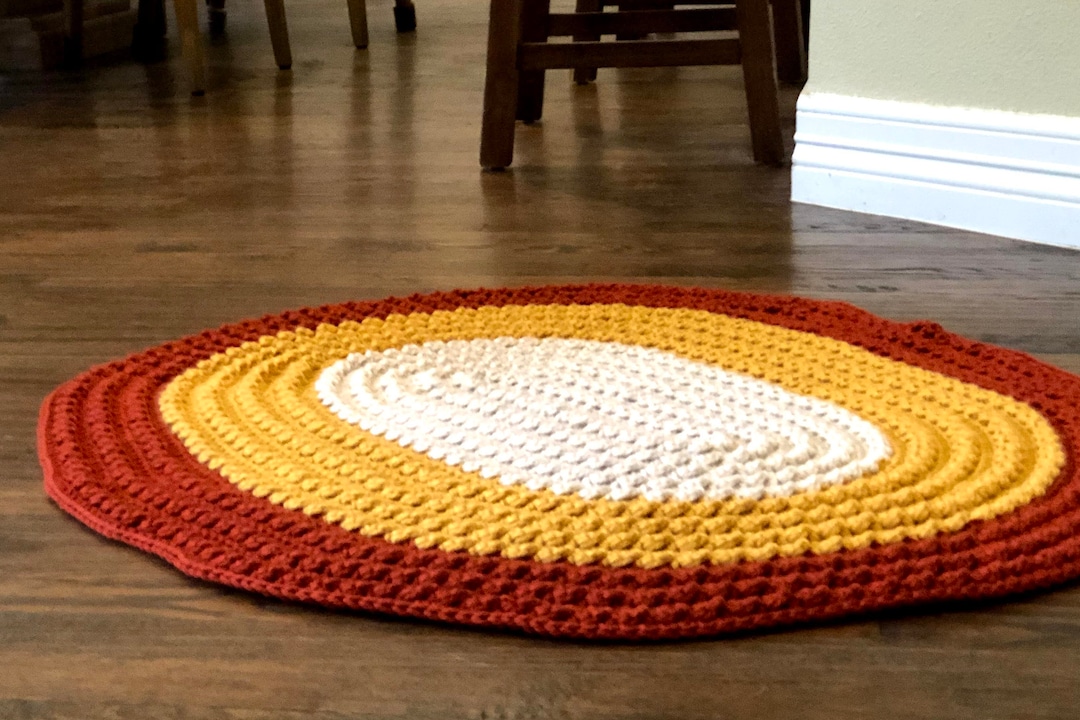 The Cable Stitch Crochet Oval Rug ***digital Only*** - Etsy