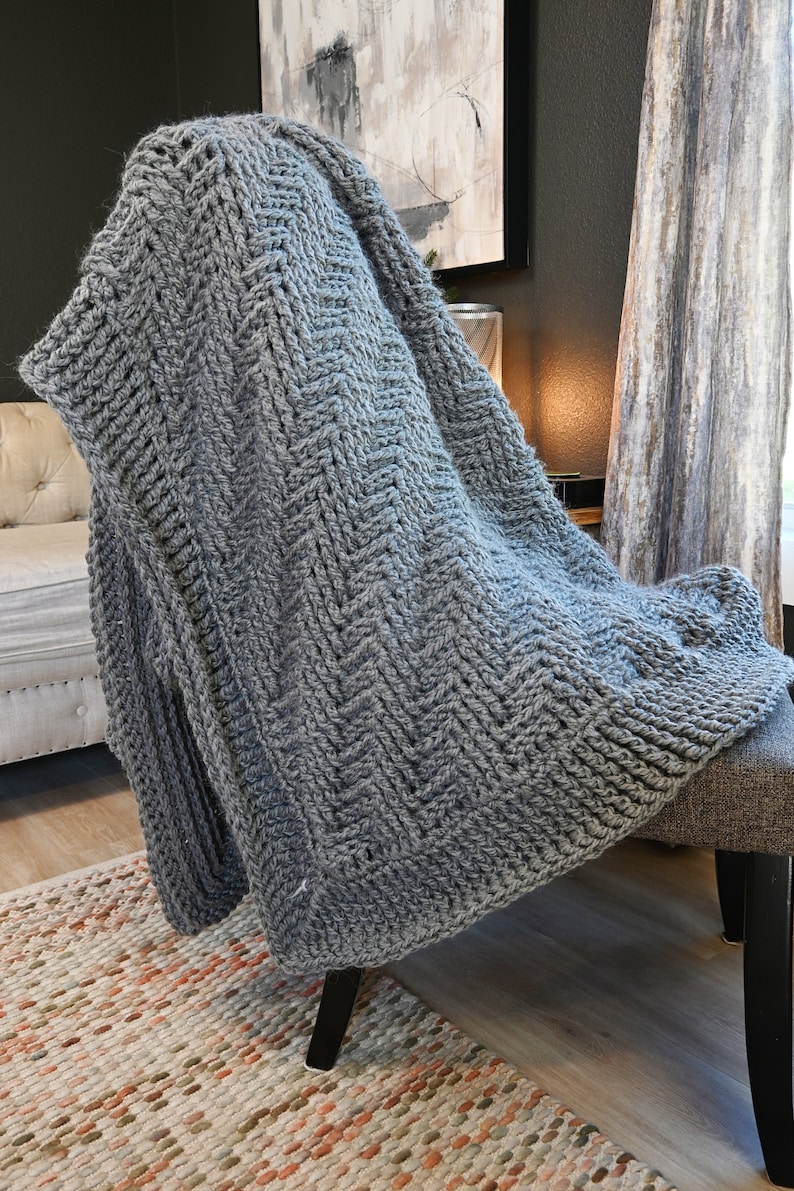 Silver Stairs Crochet Blanket Pattern - Etsy