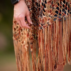 Crochet Criss Cross Lacey Granny Square Motif Poncho ***pattern Only ...