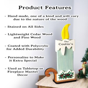 Cedar and Pine Wood Christmas Candle, Modern Farmhouse Personalized ...