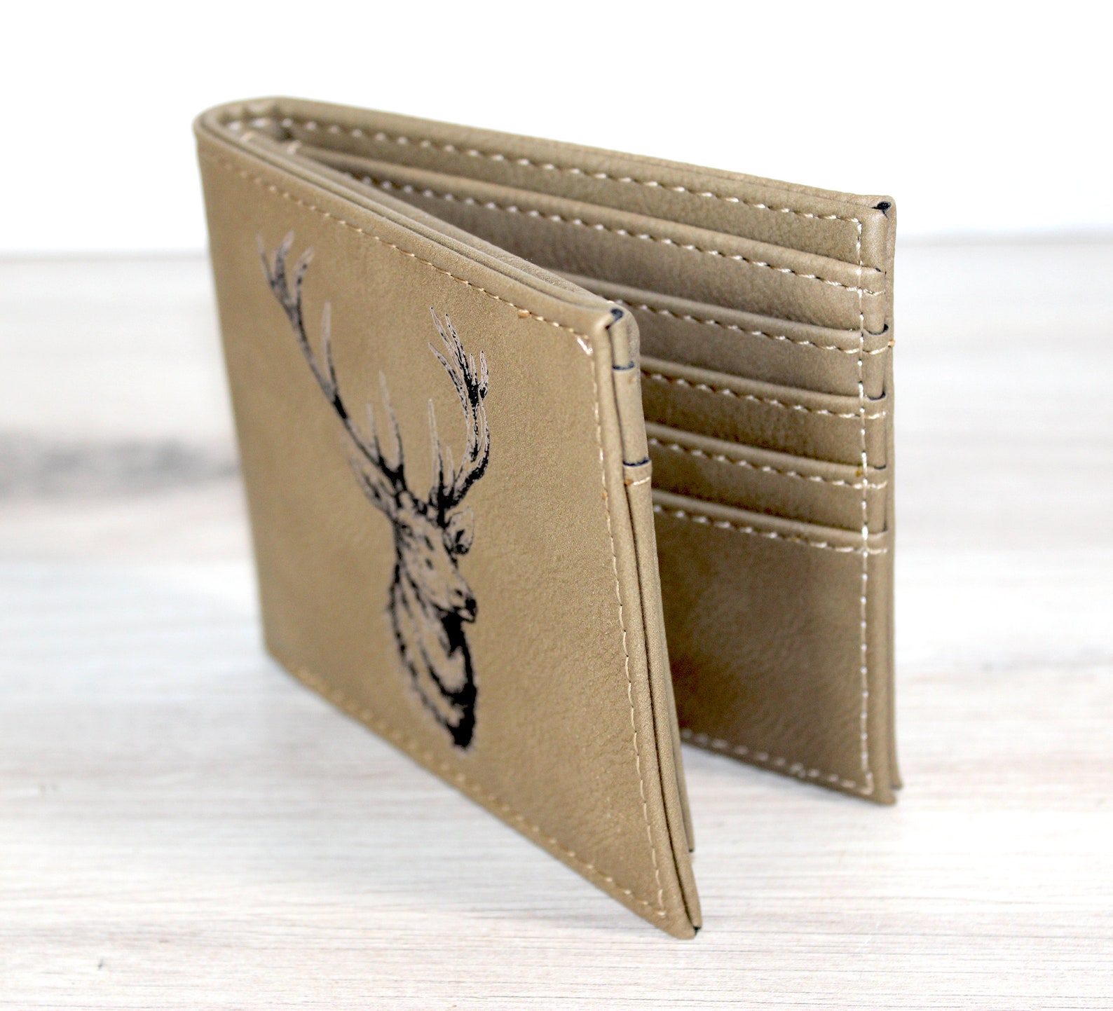 Men's Leather Bifold/trifold Hunting Wallet With Flip ID - Etsy