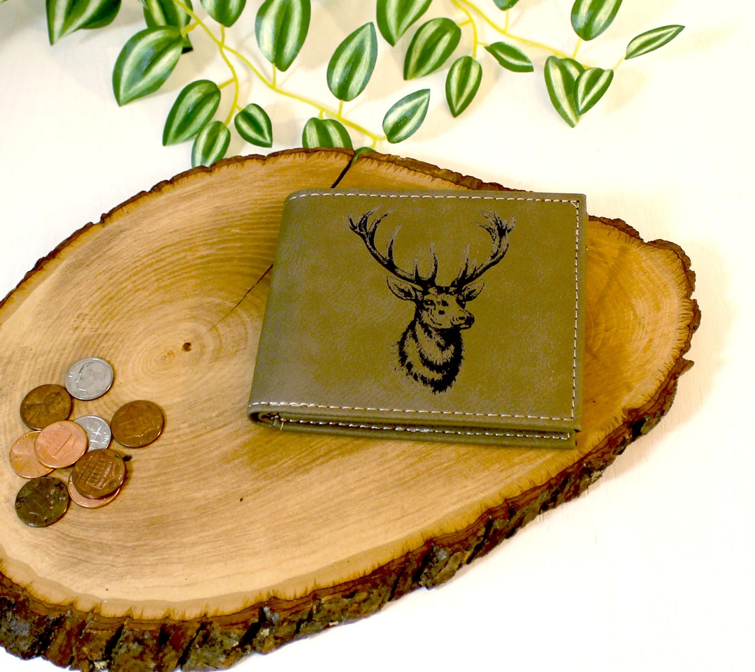 Men's Leather Bifold/trifold Hunting Wallet With Flip ID - Etsy