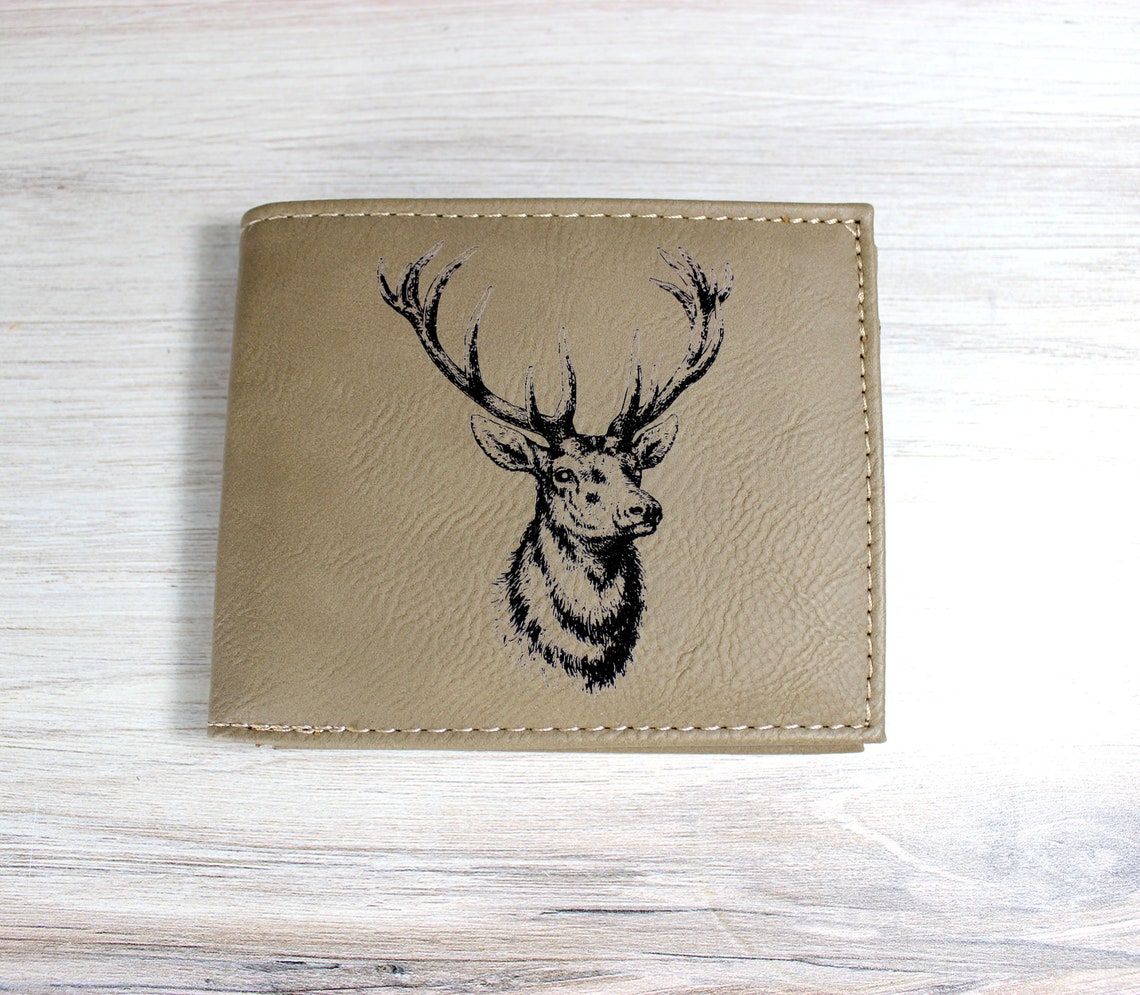 Men's Leather Bifold/trifold Hunting Wallet With Flip ID - Etsy