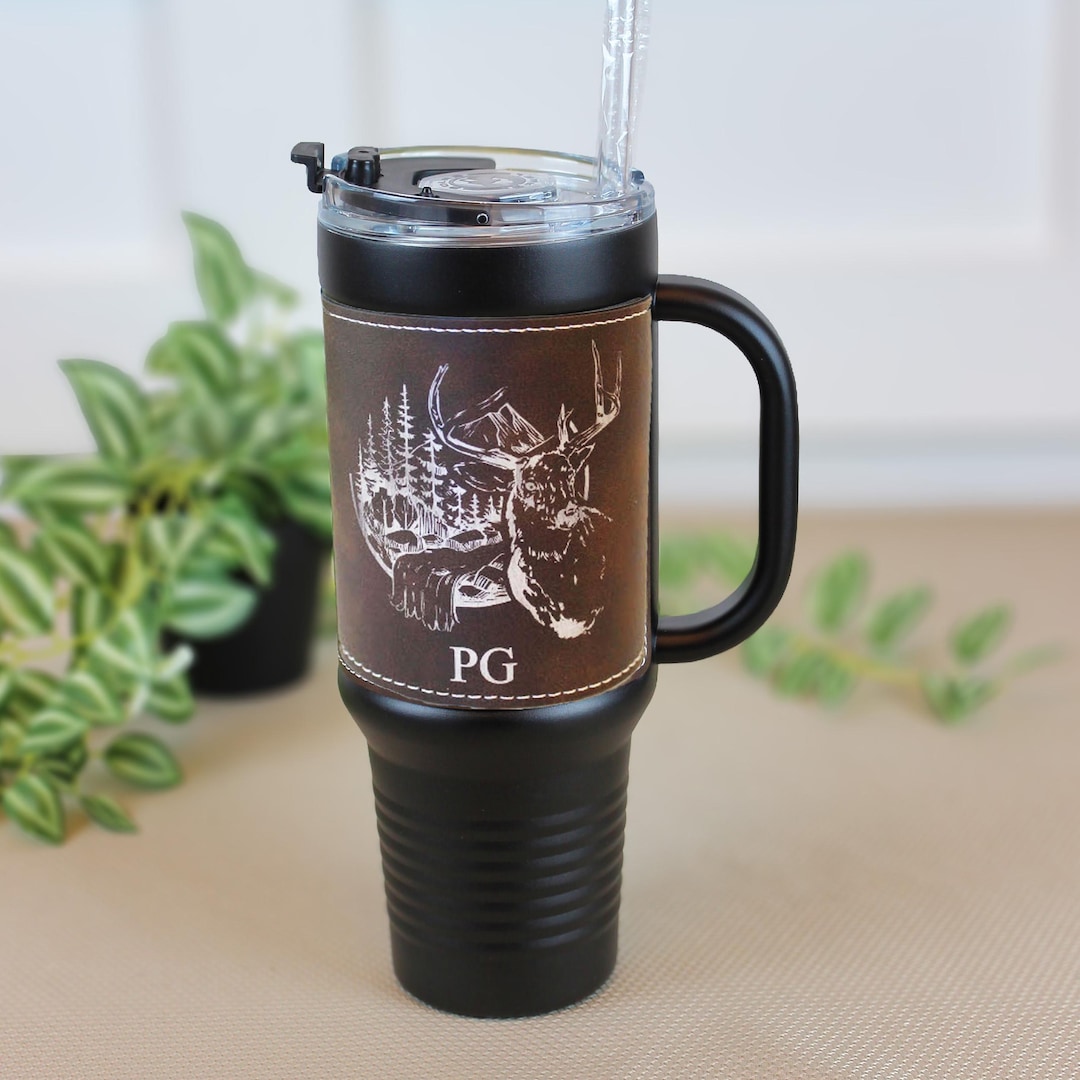40 Ounce Personalized Hunting Travel Mug, Custom Coffee Tumbler ...
