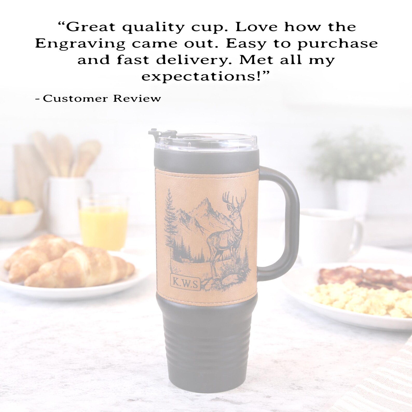 40 Ounce Personalized Hunting Travel Mug, Custom Coffee Tumbler ...