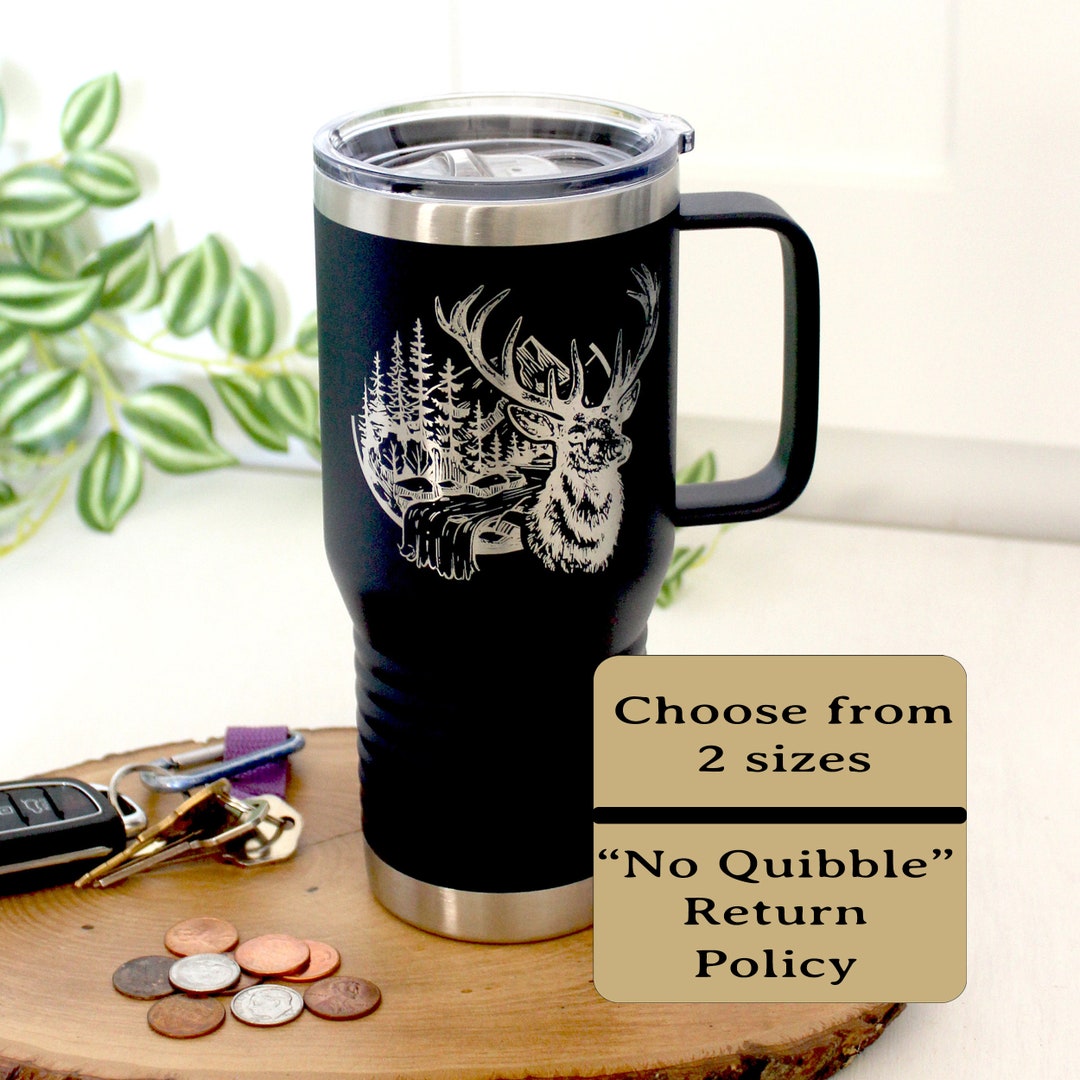 Elk Coffee Travel Mug Personalized, Stainless Steel, Elk Coffee Tumbler ...